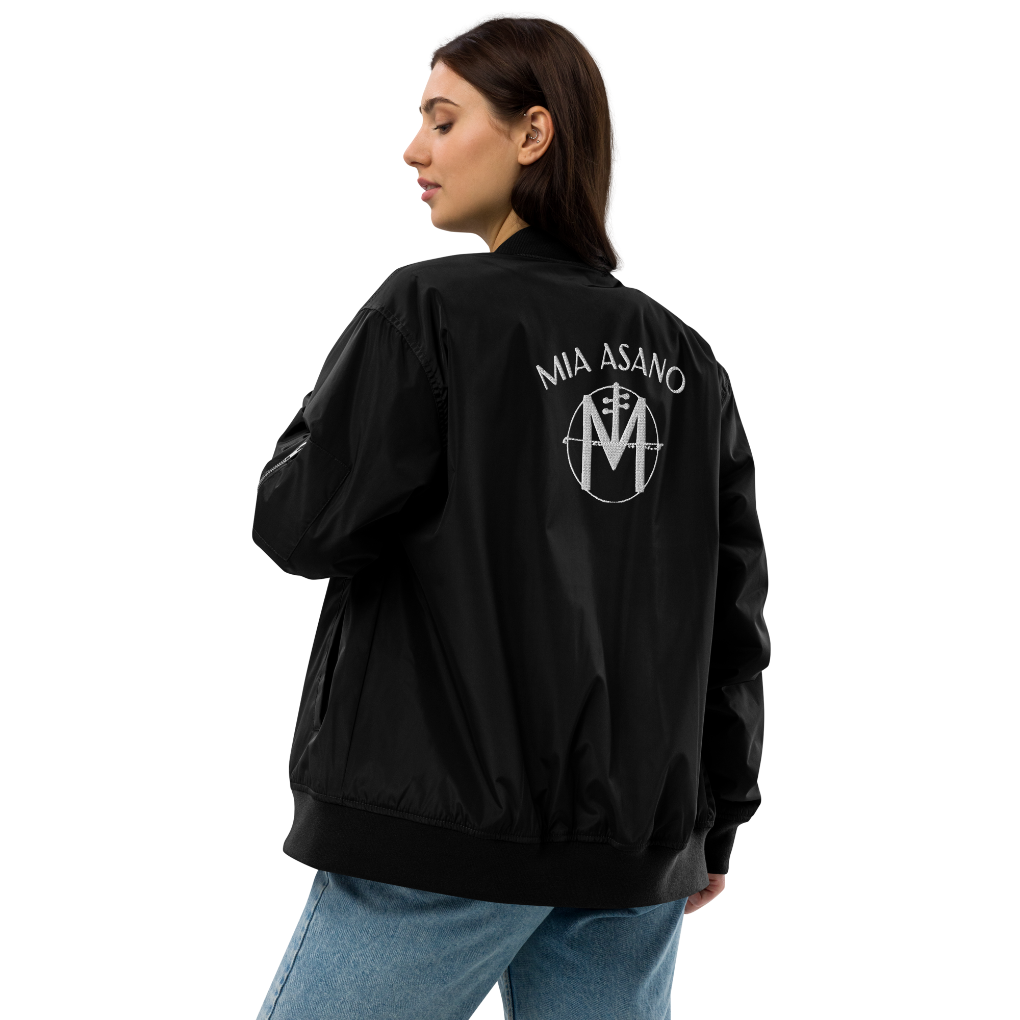 Mia Asano Logo bomber jacket