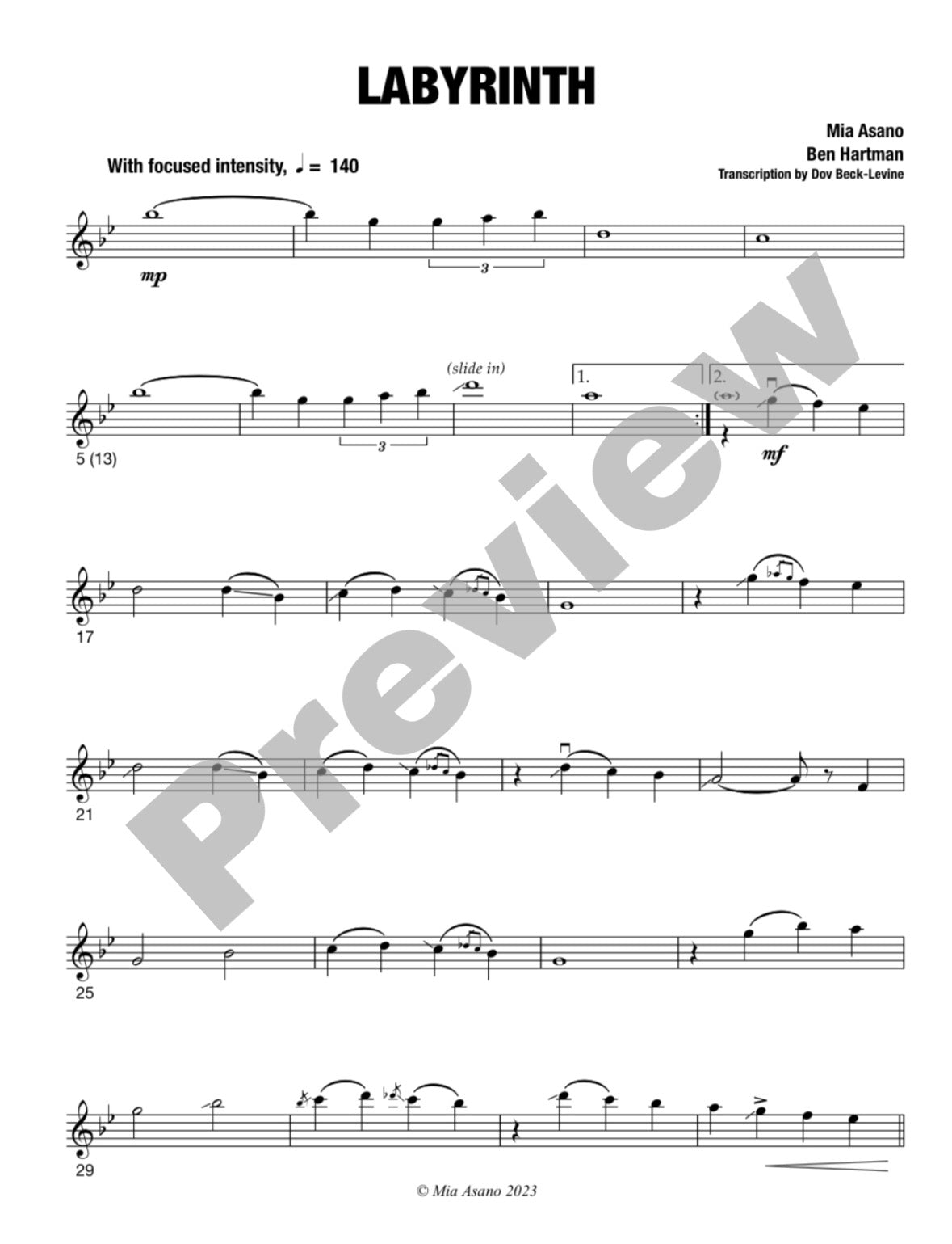 Labyrinth Sheet Music (digital download)